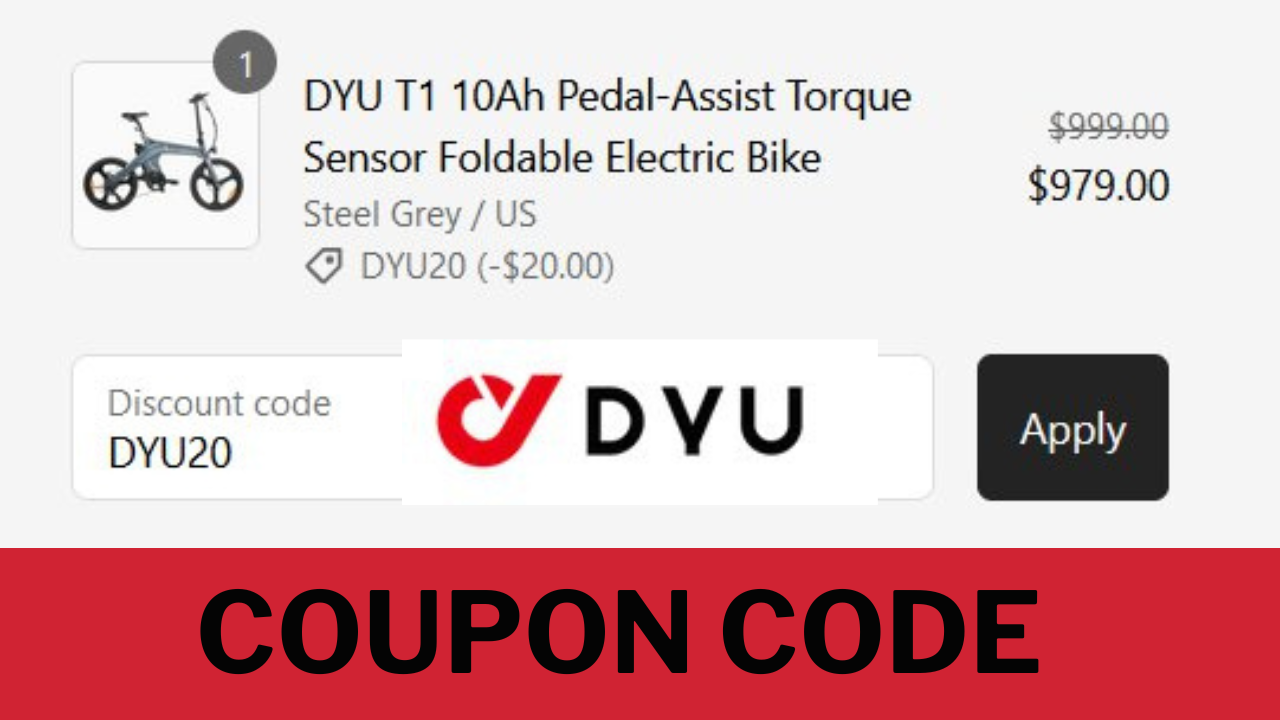 $500.00 off Dyu Electric Bike Discount Code DYU eBIKE