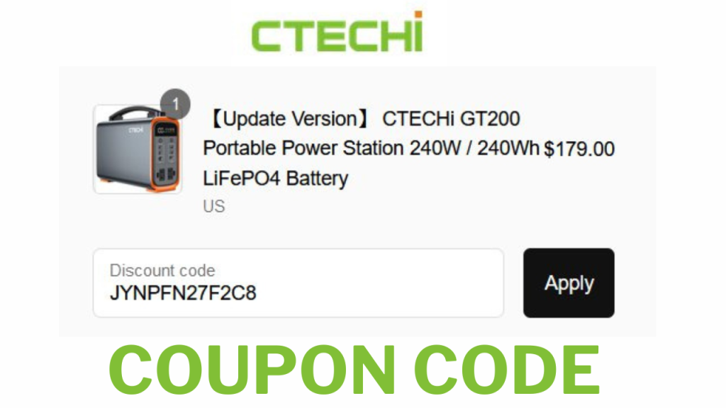 $250.00 off Ctechi Portable Power Station Coupon Code