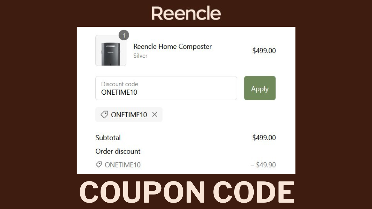$50.00 off Reencle Food Waste Composter Coupon Code