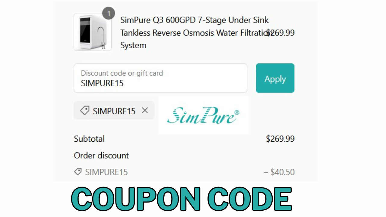 $110.00 off Sim Pure Air Purifier Coupon Code SimPure
